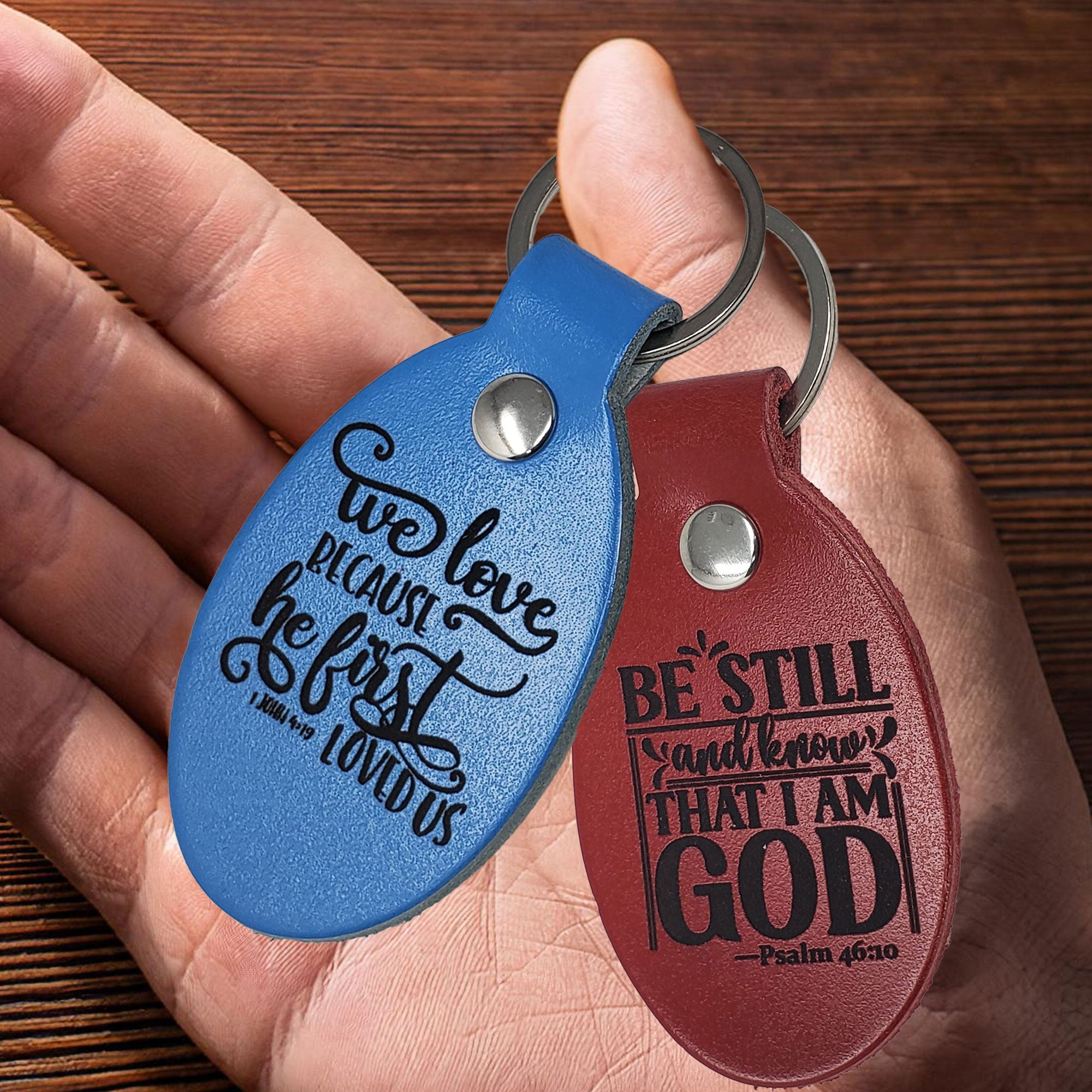 Religious Gifts-Bible Verse Leather Keychains-Bracelets-Made in USA ...