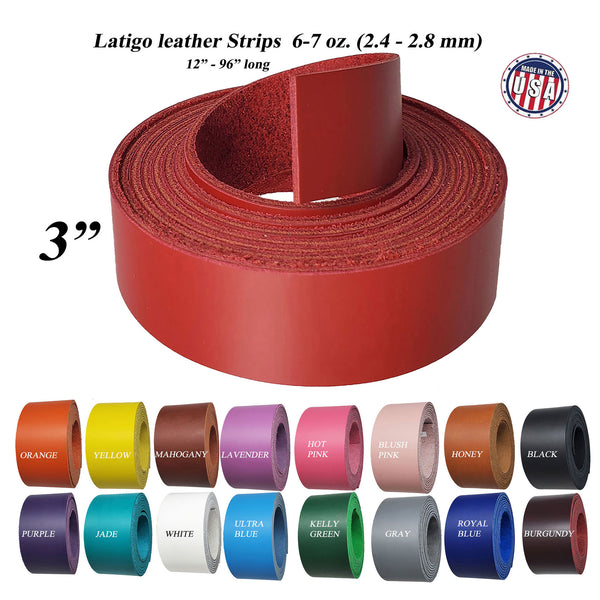 Leather Strips 3/4" wide 24"-96" Long-Great for Belts, Collars, Craft ...
